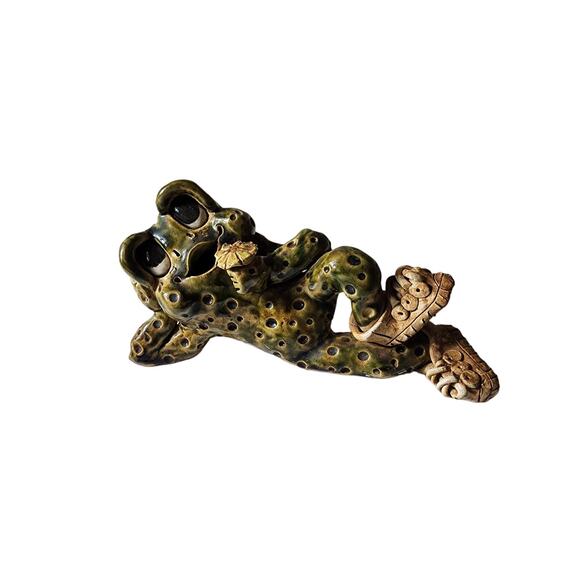Unbranded | Accents | Vintage Reclining Frog With Big Shoes Ceramic ...